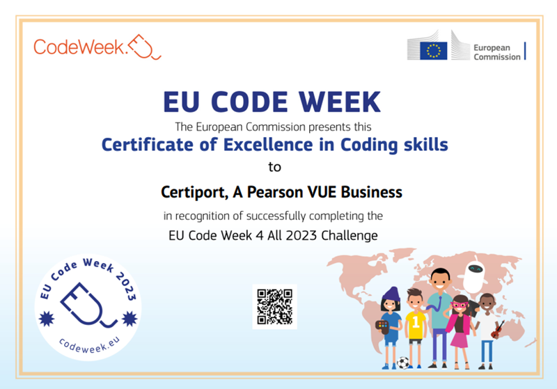 Certiport Awarded EU Code Week Certificate of Excellence for Sixth Year ...